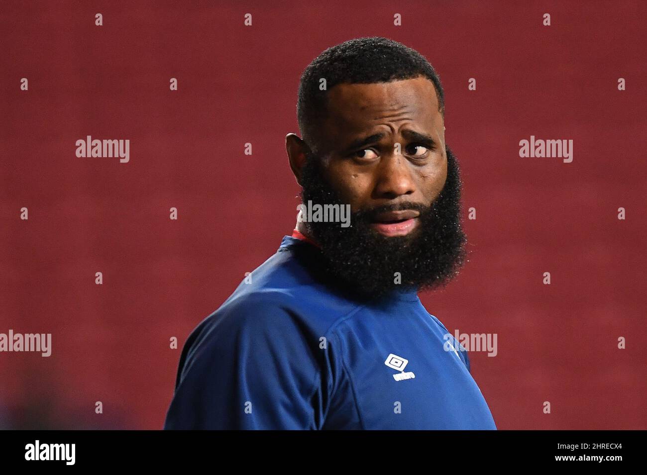 Semi Radradra of Bristol Bears, during the pre-game warmup Stock Photo ...