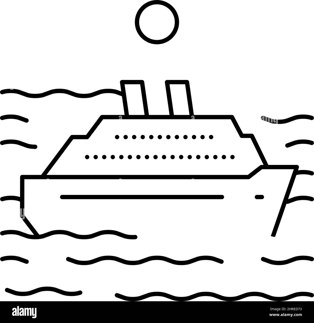 open ocean line icon vector illustration Stock Vector Image & Art - Alamy