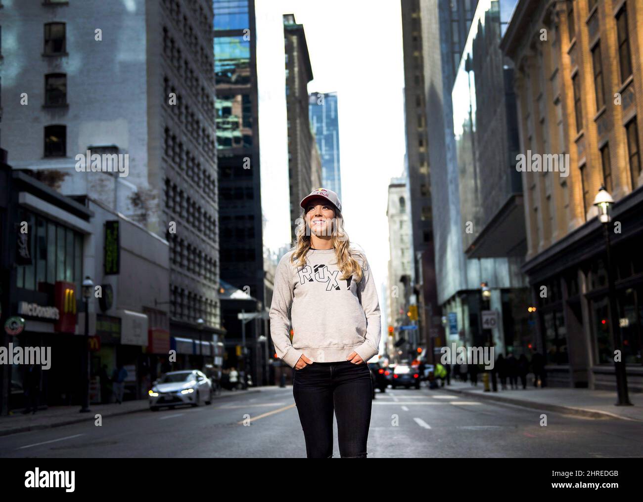 Canadian freestyle skier Dara Howell poses for a photograph in downtown ...