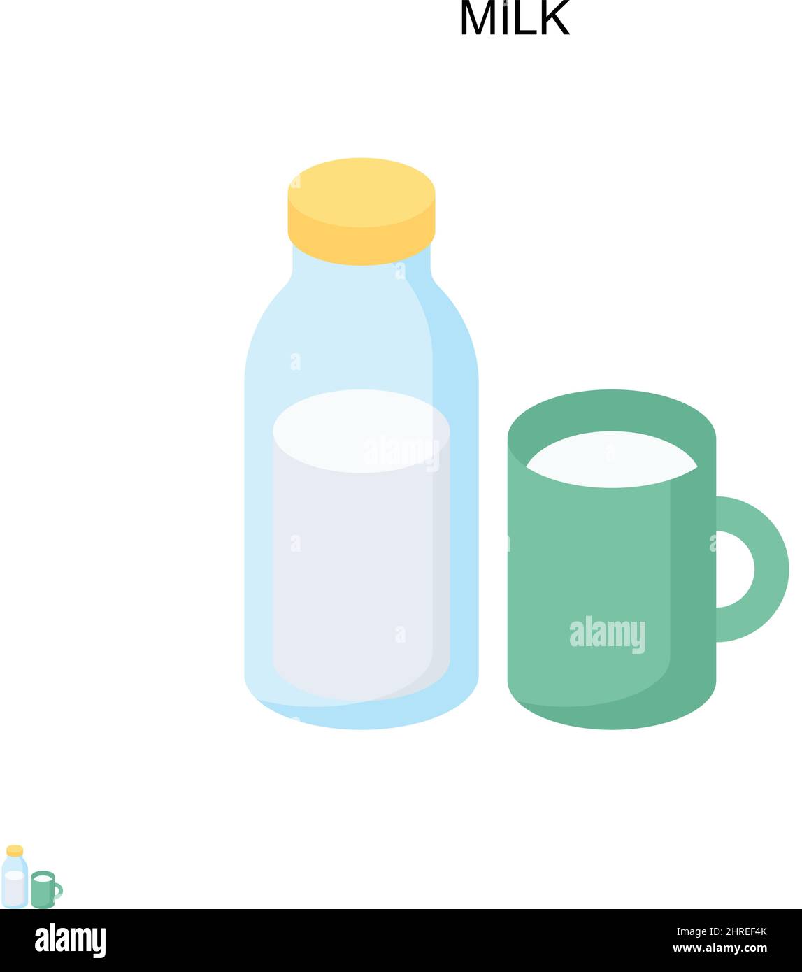 Milk Simple vector icon. Illustration symbol design template for web ...