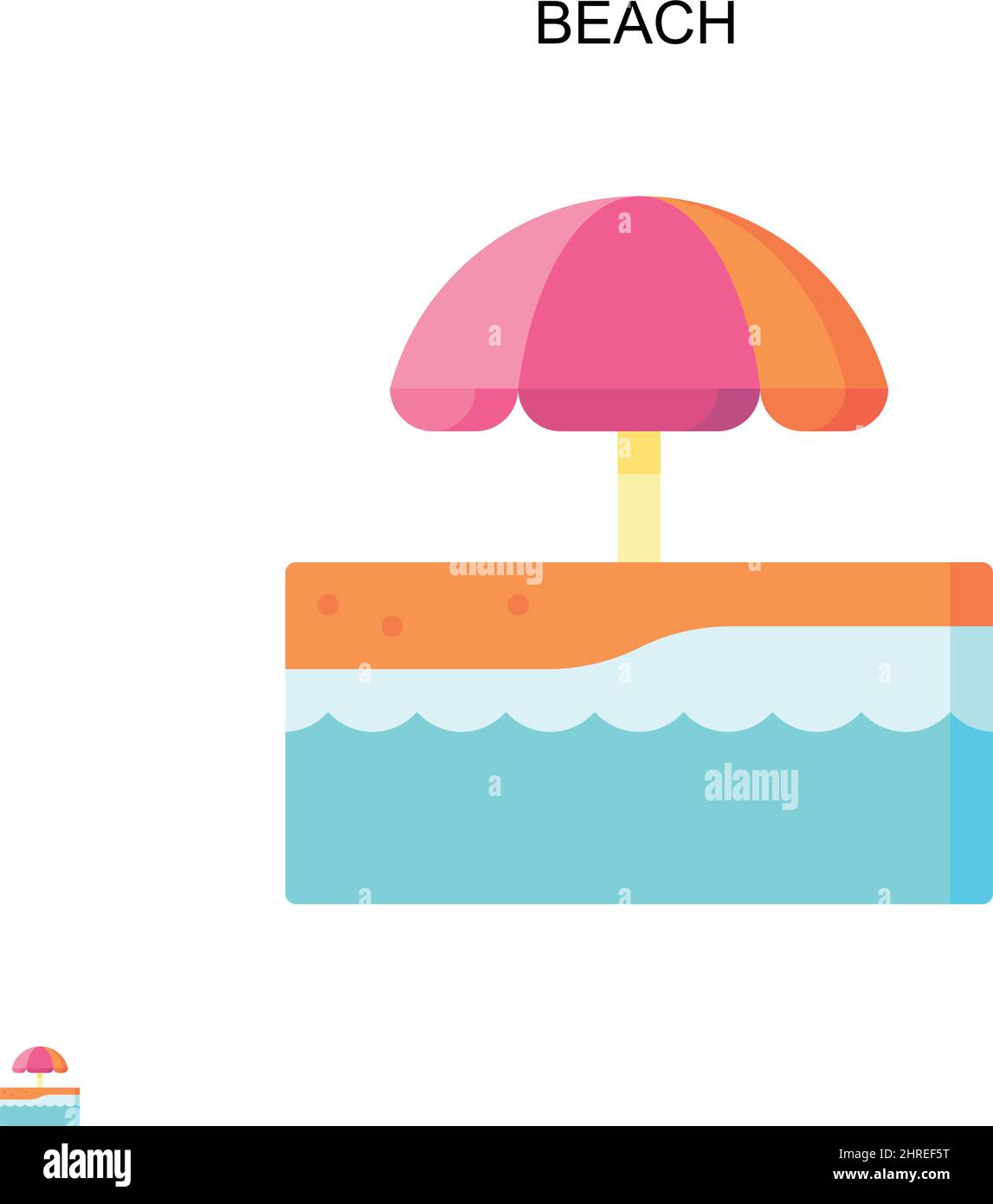 Beach Simple vector icon. Illustration symbol design template for web ...