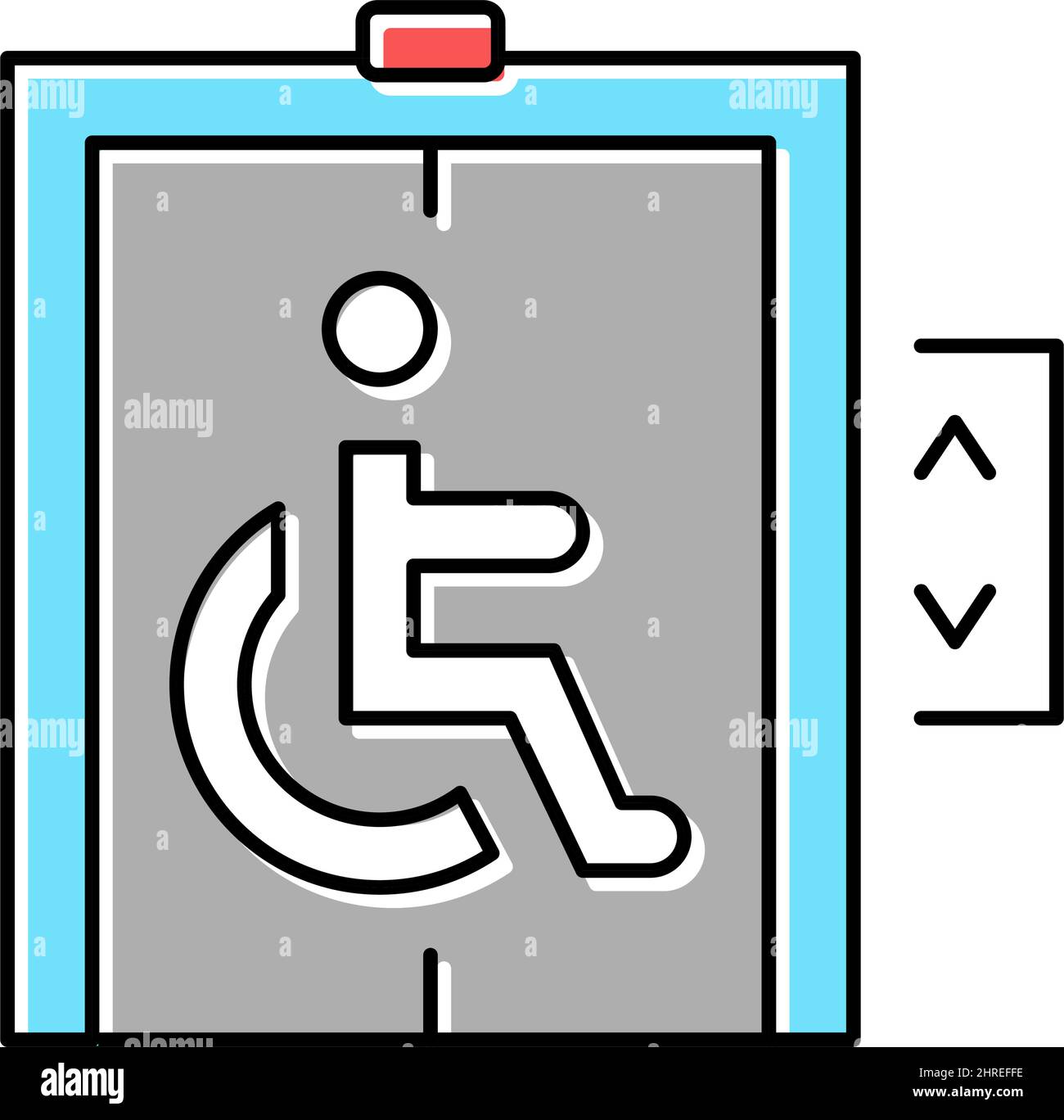 elevator for disabled color icon vector illustration Stock Vector Image ...