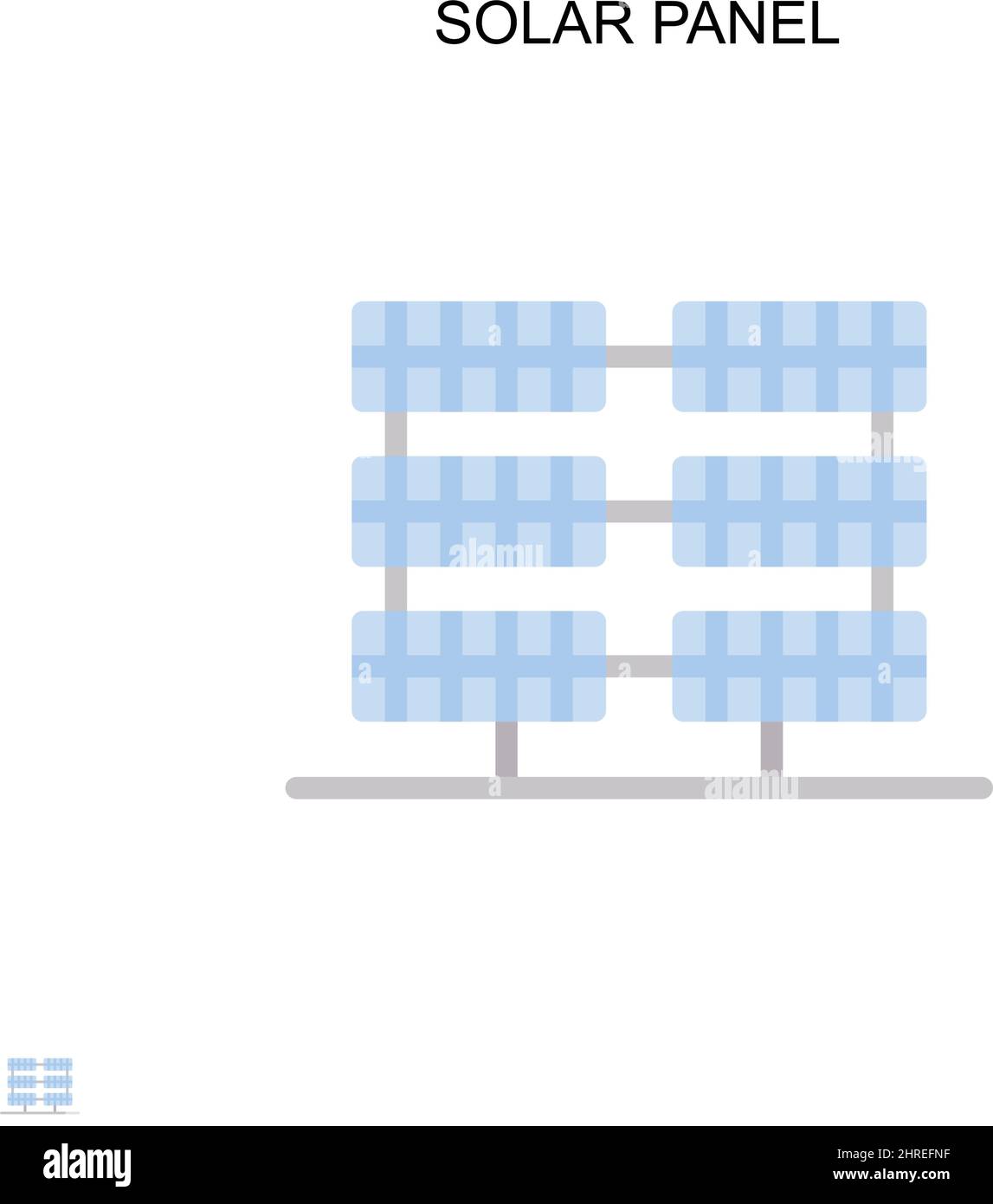 Solar panel Simple vector icon. Illustration symbol design template for ...