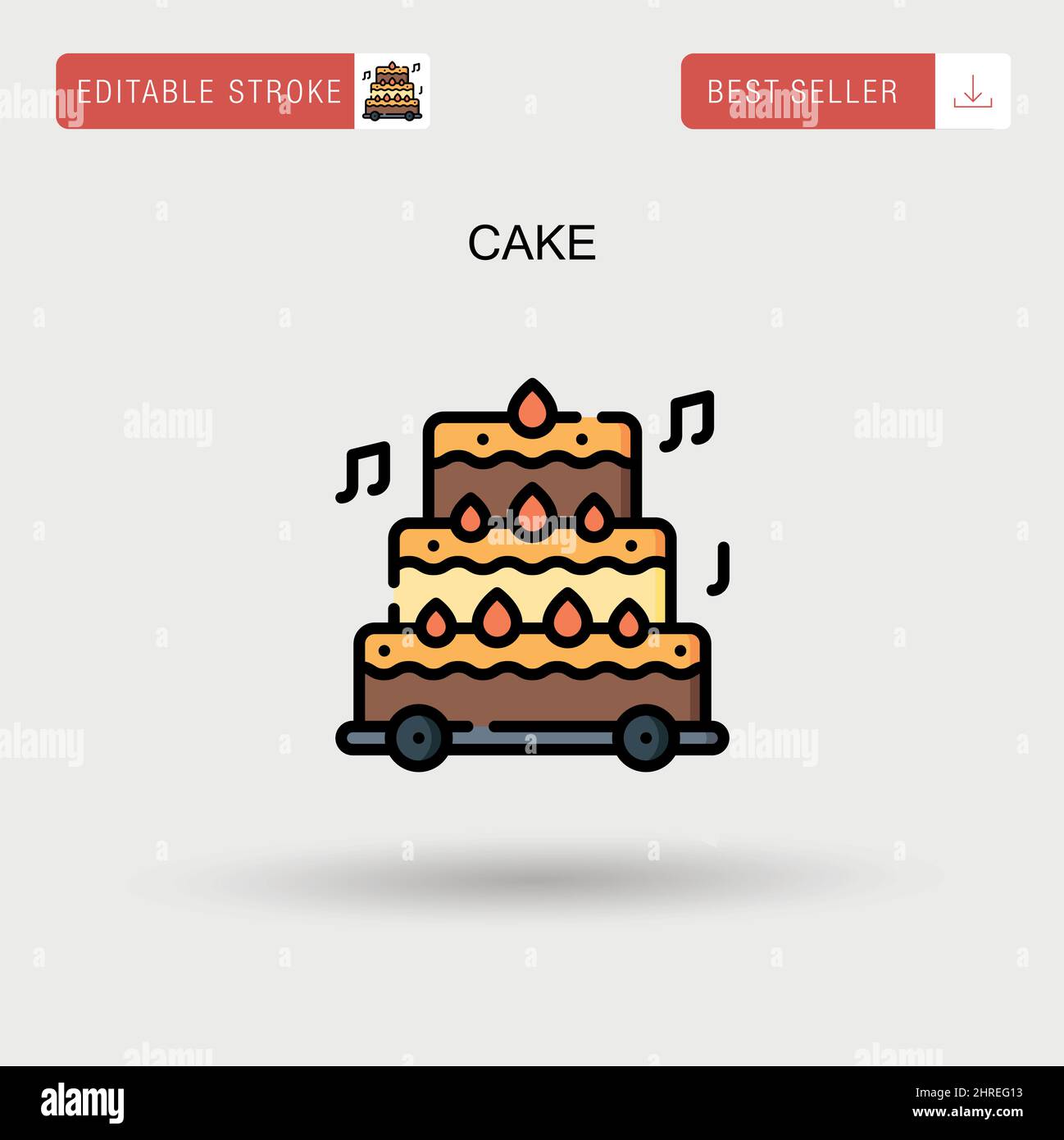 Simple birthday cake cake candles pink Stock Vector Images - Alamy