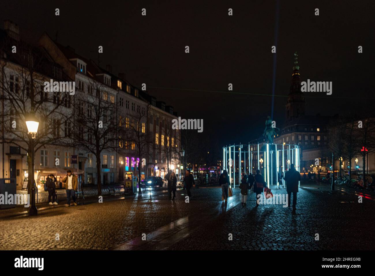 Copenhagen Denmark evening stroll during light festival Stock Photo - Alamy