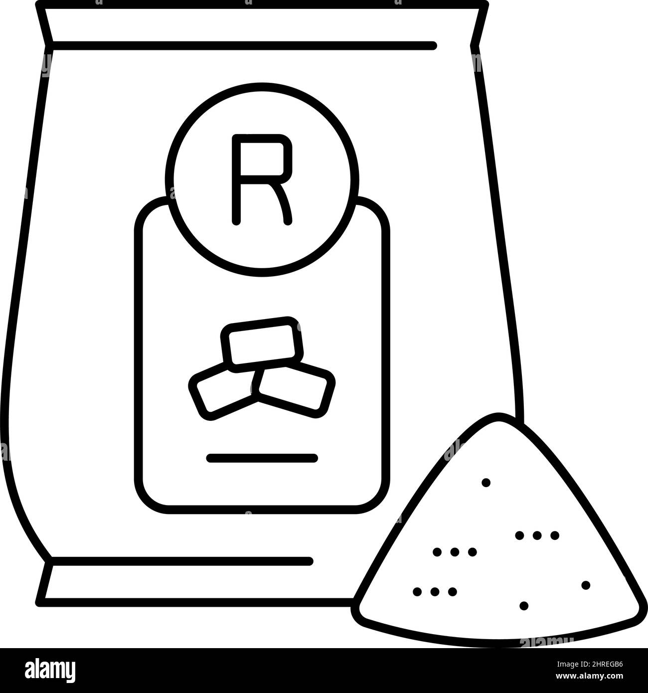 rice flour package line icon vector illustration Stock Vector Image ...