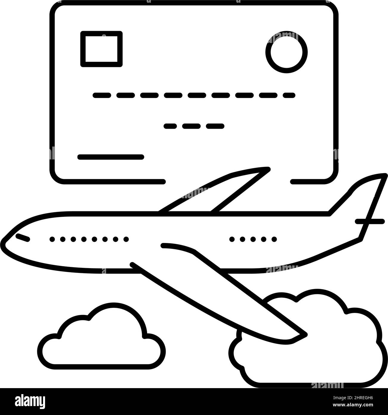 traveling card line icon vector illustration Stock Vector Image & Art ...