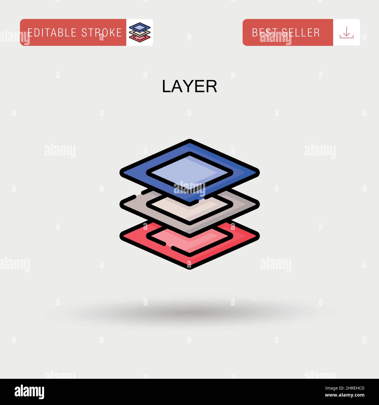 Layer Simple vector icon Stock Vector Image & Art - Alamy