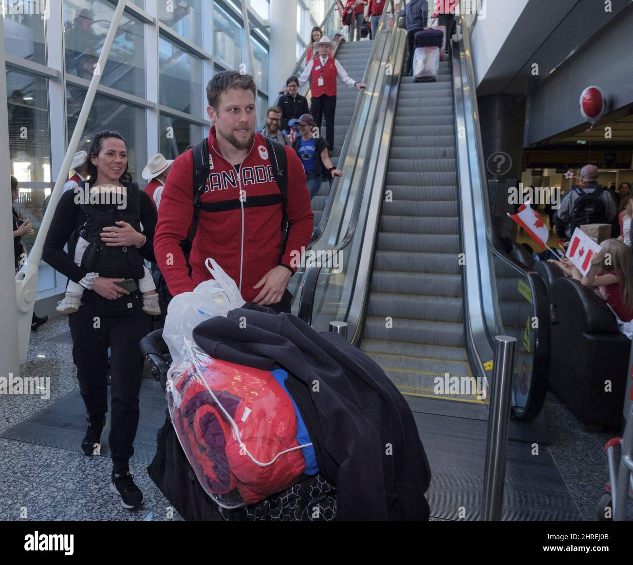 Bobsledder Jesse Lumsden arrives home with his family from the 2018 ...