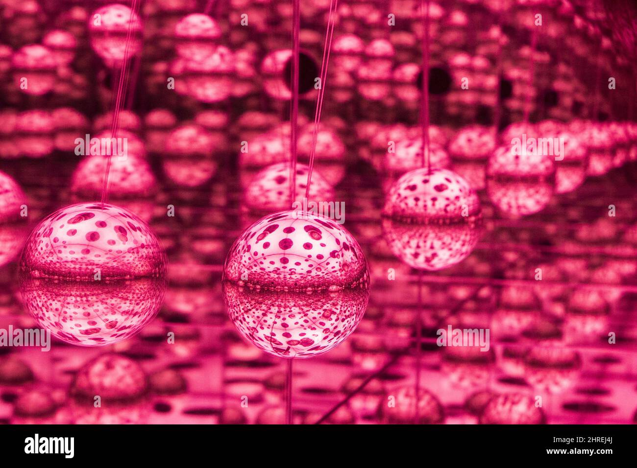 A section of Yayoi Kusama's "Dots Obsession Love Transformed into Dots ...