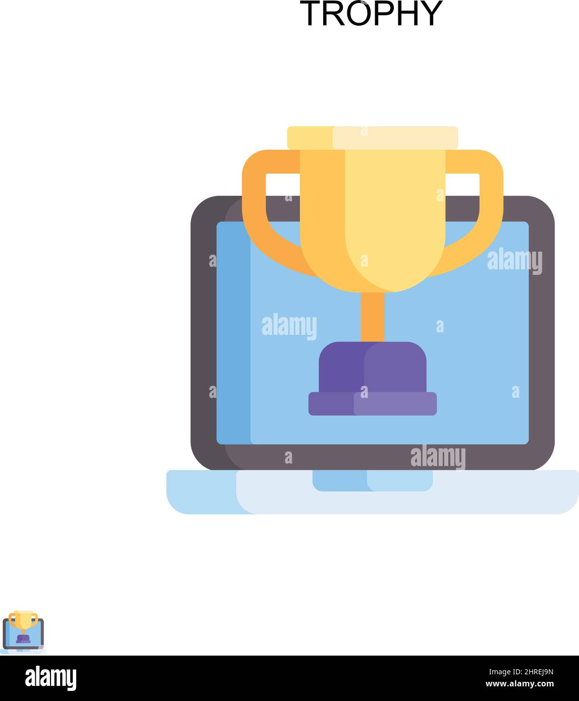 Trophy Simple vector icon. Illustration symbol design template for web ...