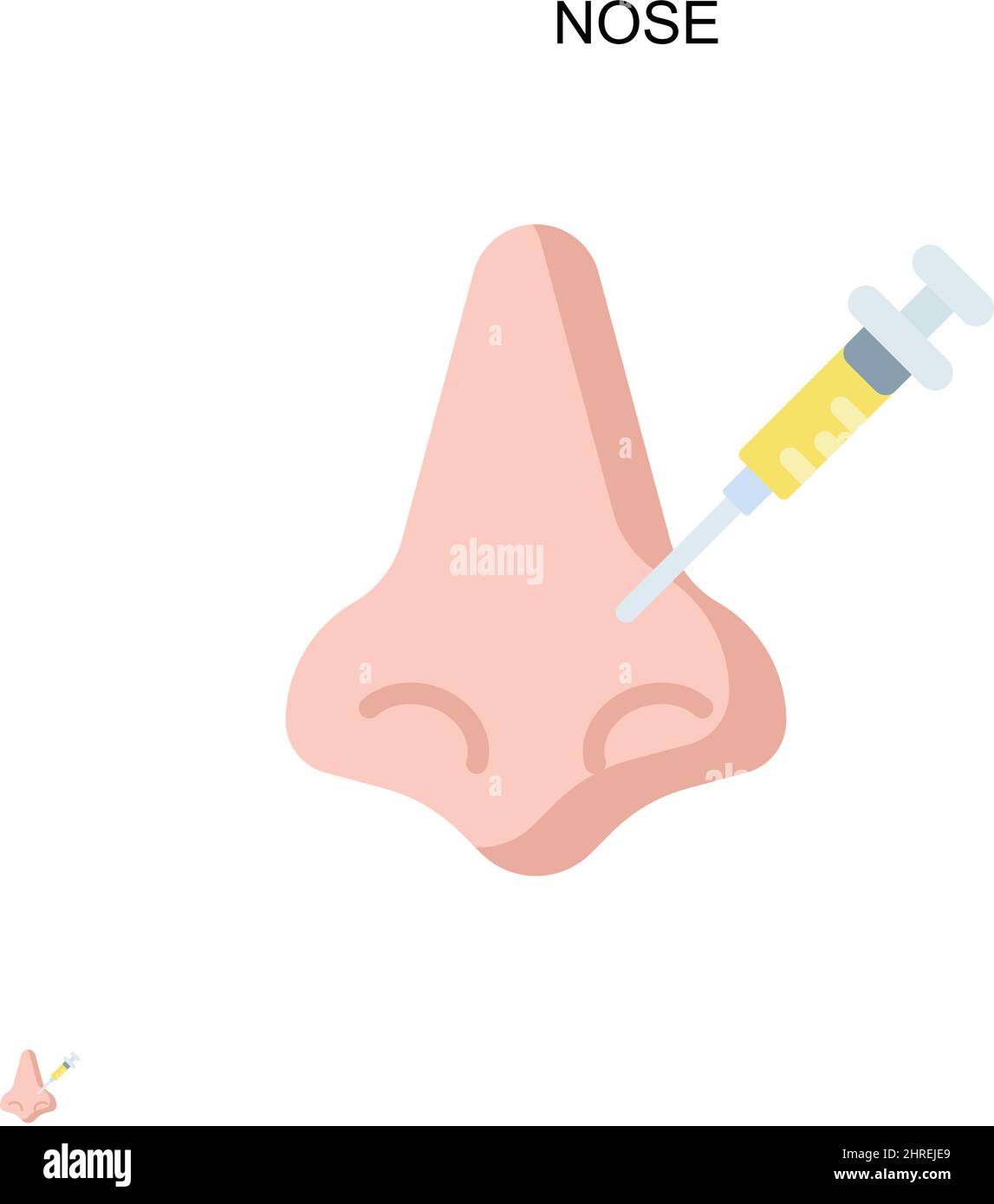 Nose Simple vector icon. Illustration symbol design template for web ...