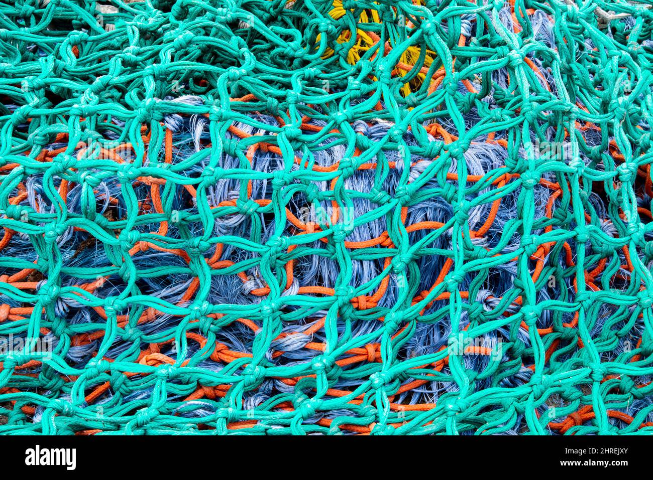 Commercial Fishing Nets on Dock Stock Photo - Alamy