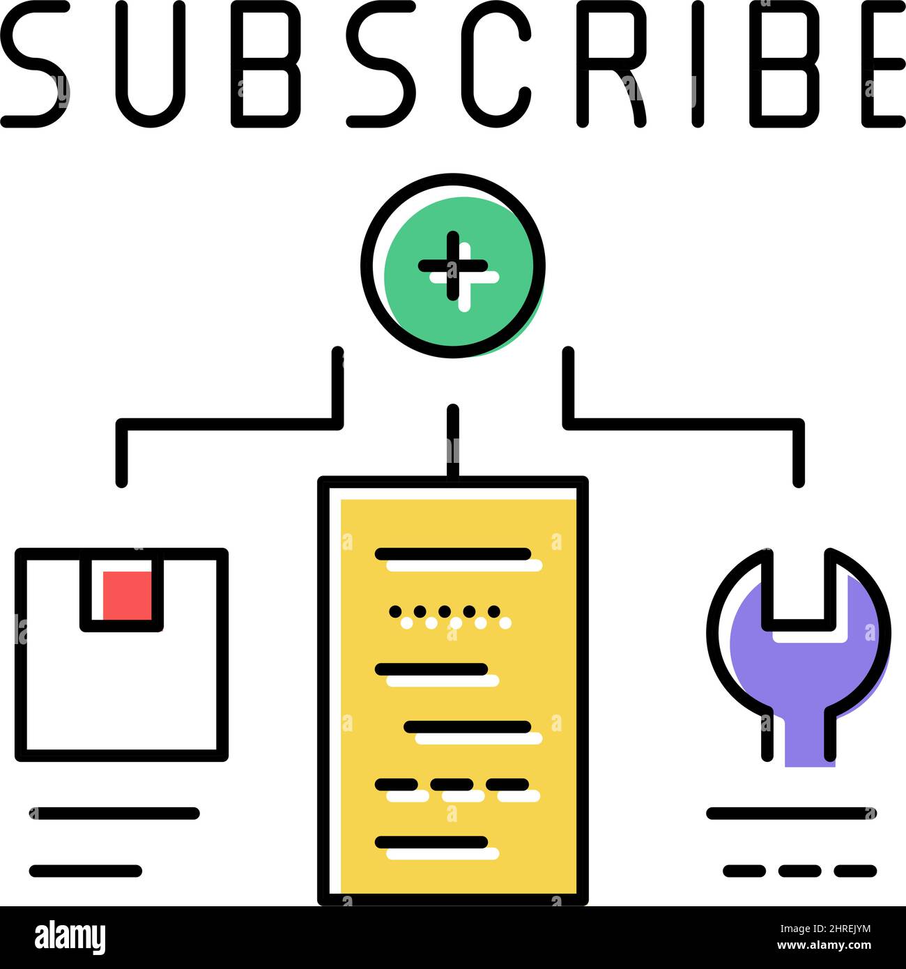 subscribe for monitoring order color icon vector illustration Stock ...