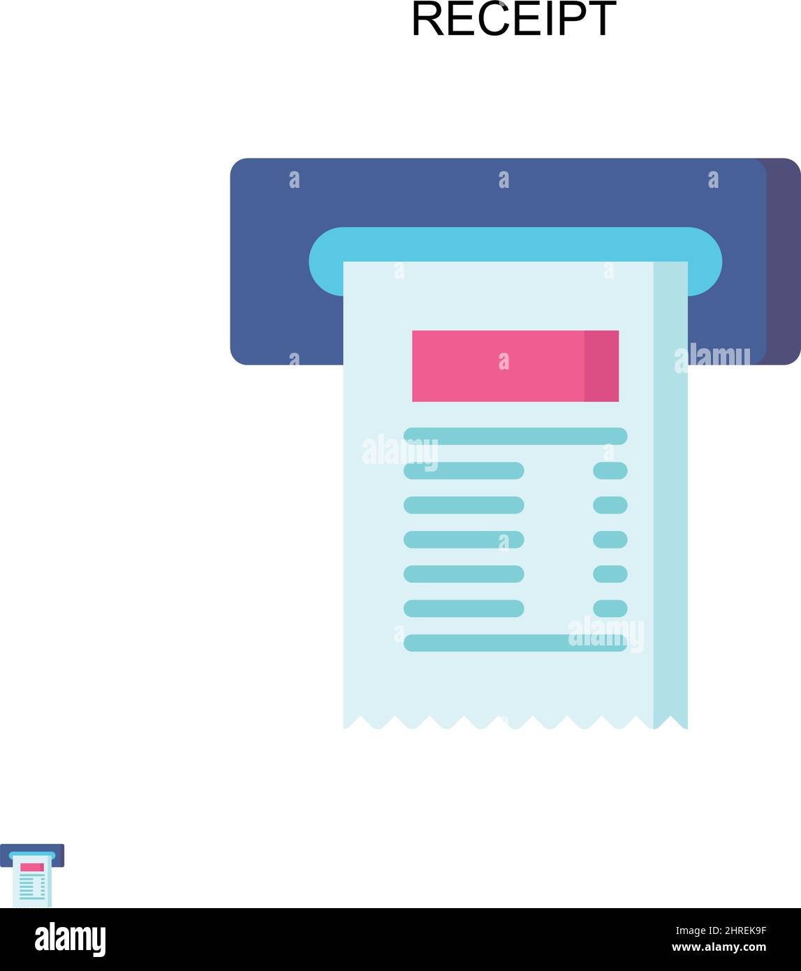 Receipt Simple vector icon. Illustration symbol design template for web ...