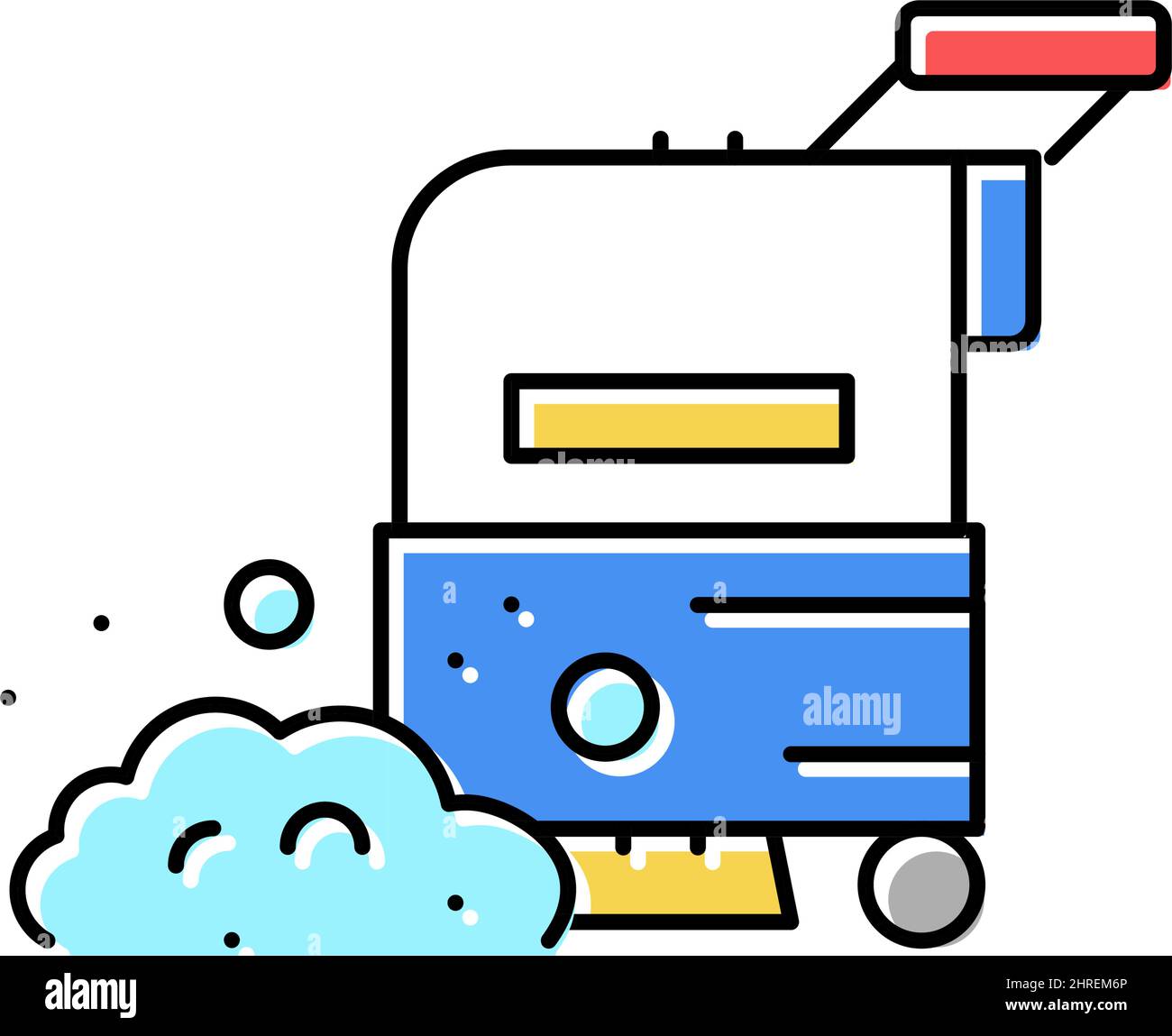 professional vacuum washing machine color icon vector illustration ...