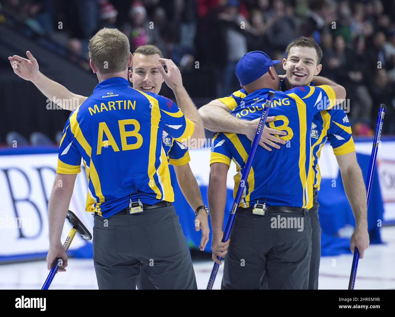 Alberta lead Karrick Martin, skip Brendan Bottcher, third Darren ...