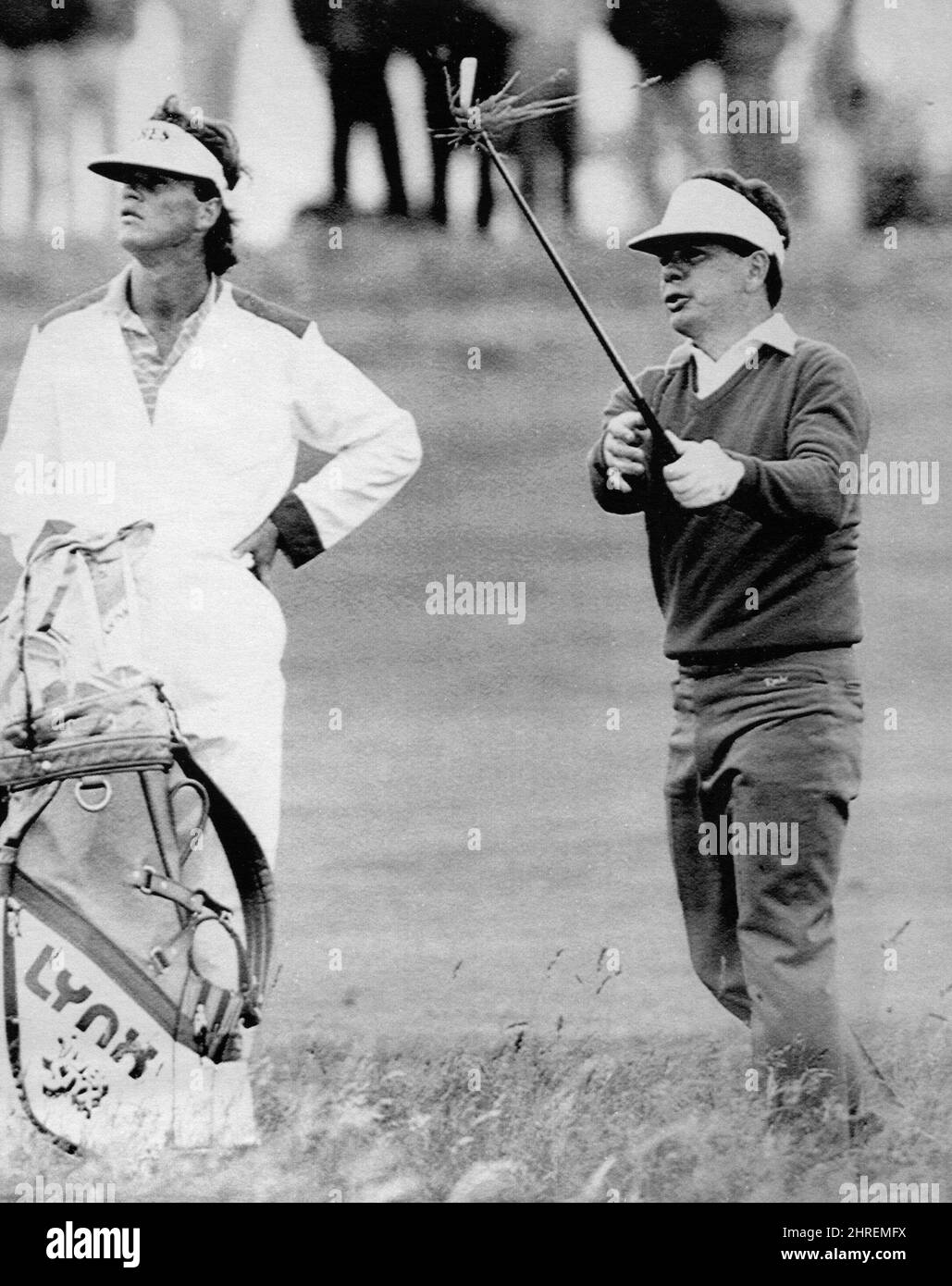 Jerry Anderson of Canada watches his shot during the Open Championship ...