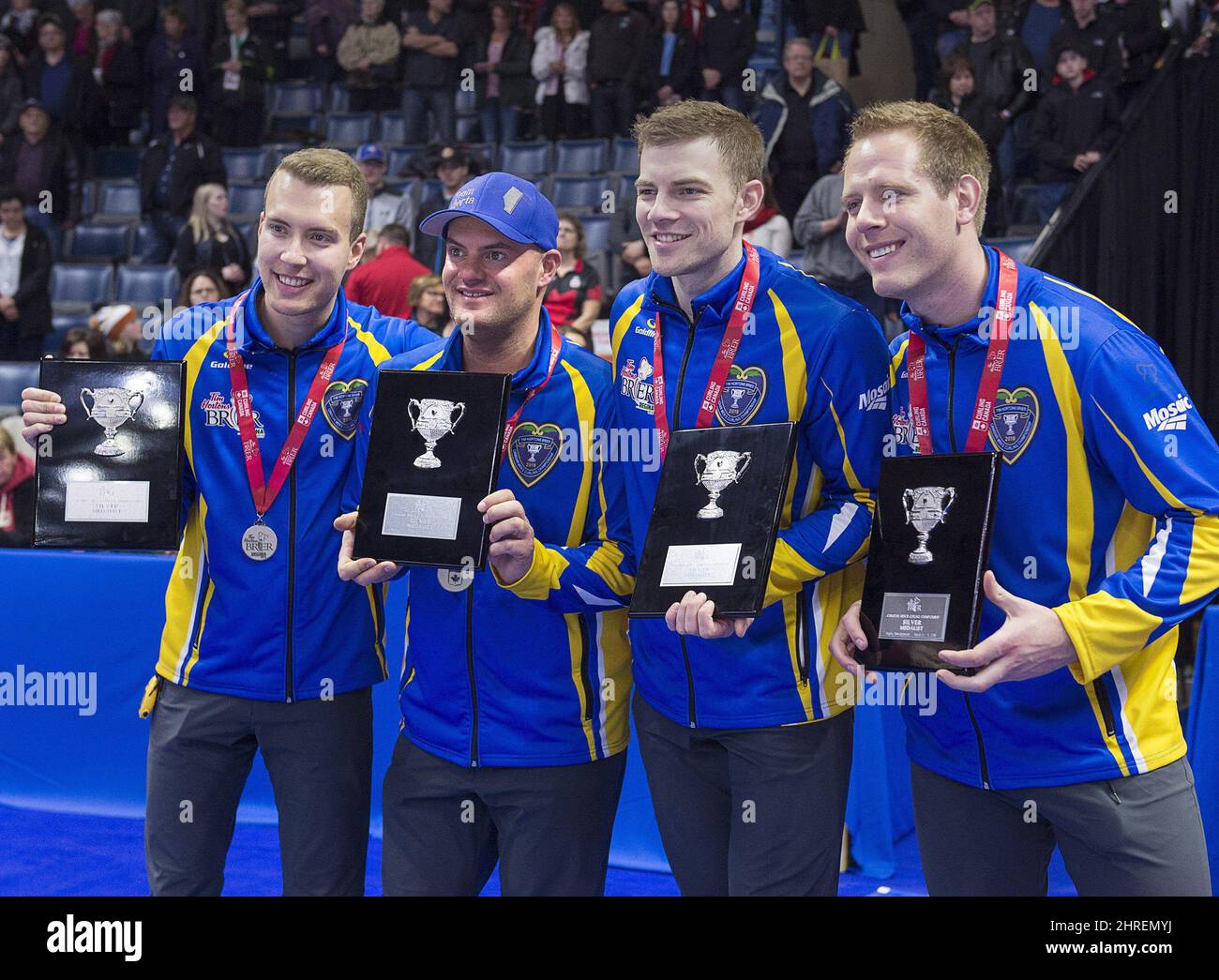 Alberta skip Brendan Bottcher, third Darren Moulding, second Brad ...