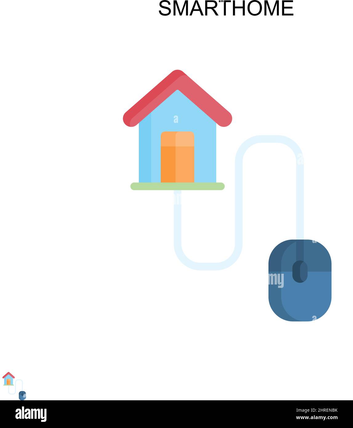 Smarthome Simple vector icon. Illustration symbol design template for ...