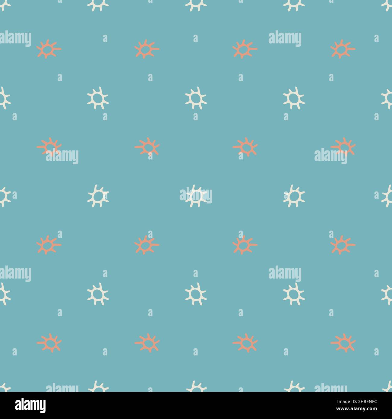 Gender neutral sunshine seamless vector background. Simple whimsical ...