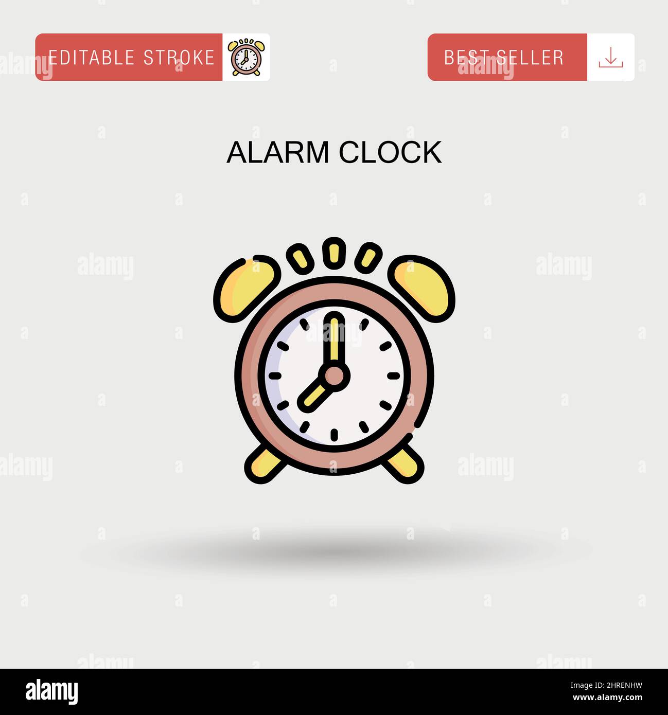 Alarm clock Simple vector icon Stock Vector Image & Art - Alamy