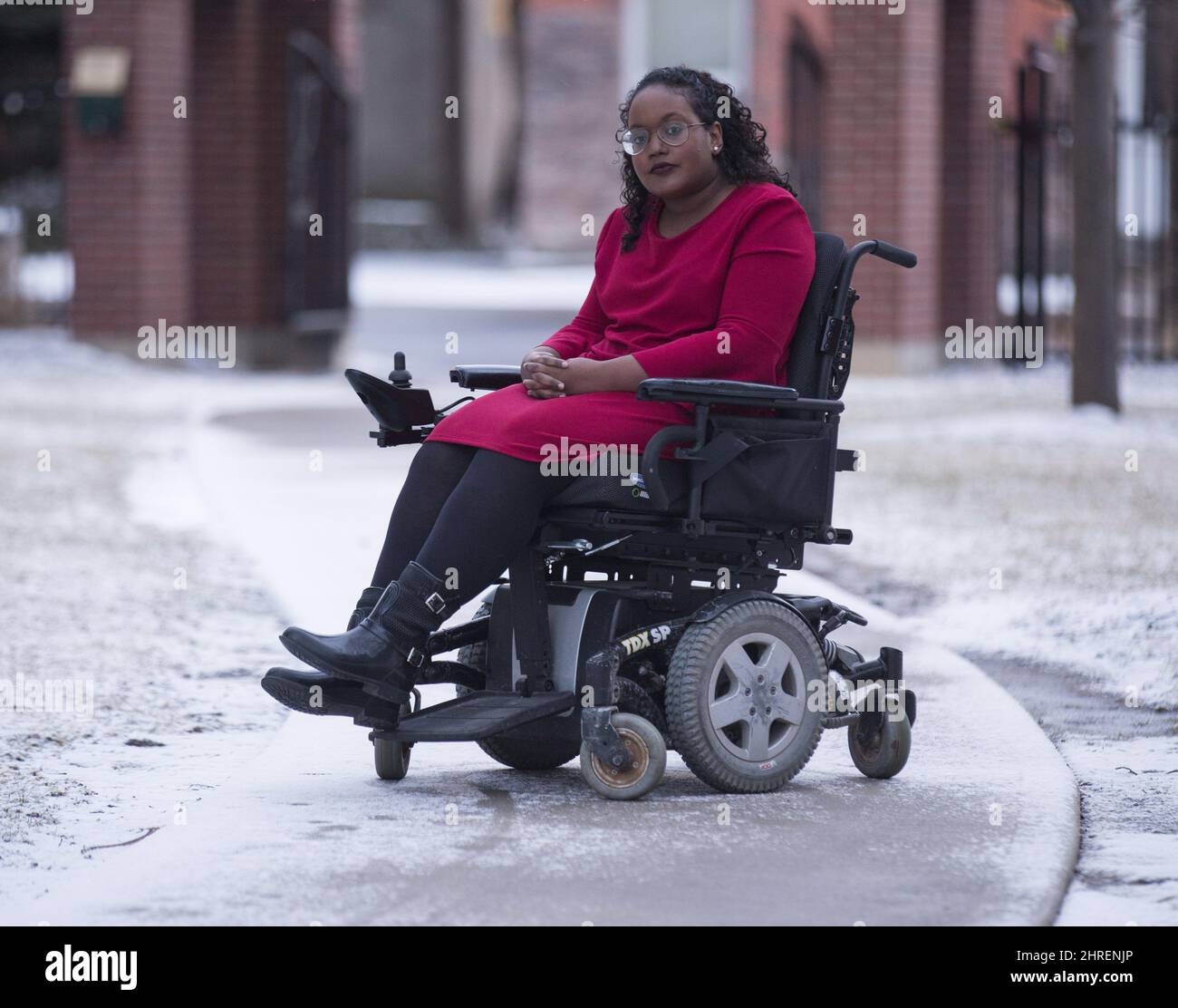 Sarah Jama, 23, a disability justice advocate who has cerebral palsy ...