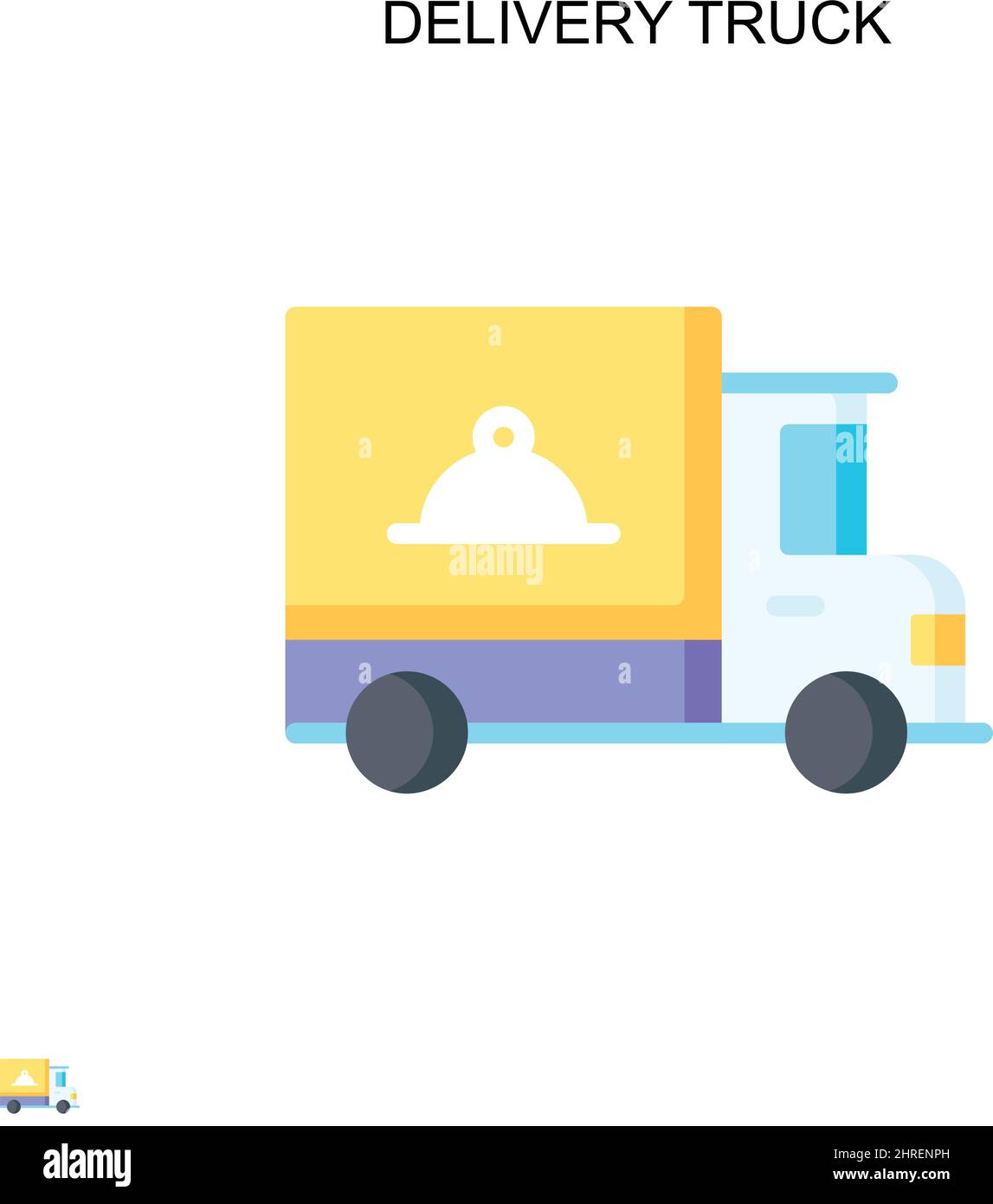 Delivery truck Simple vector icon. Illustration symbol design template ...