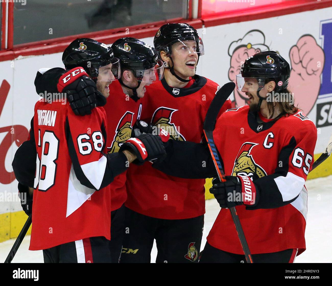 Ottawa Senators centre Matt Duchene (95) celebrates his third period ...