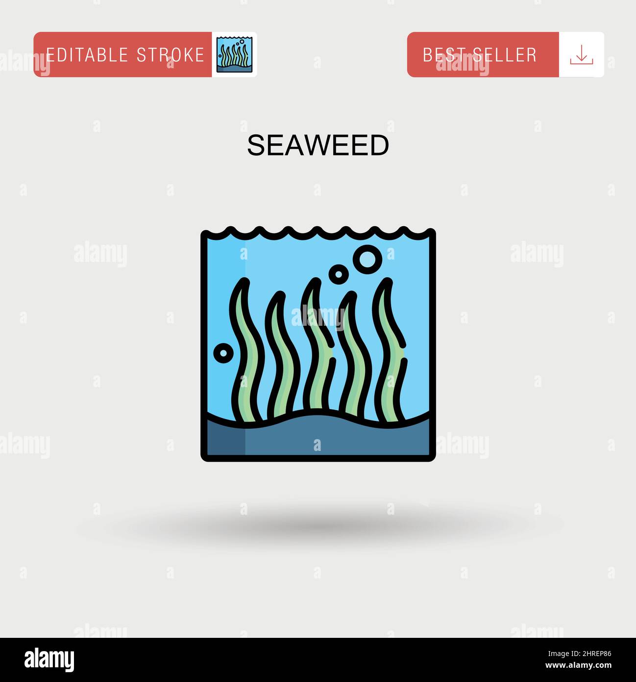 Seaweed Simple vector icon Stock Vector Image & Art - Alamy