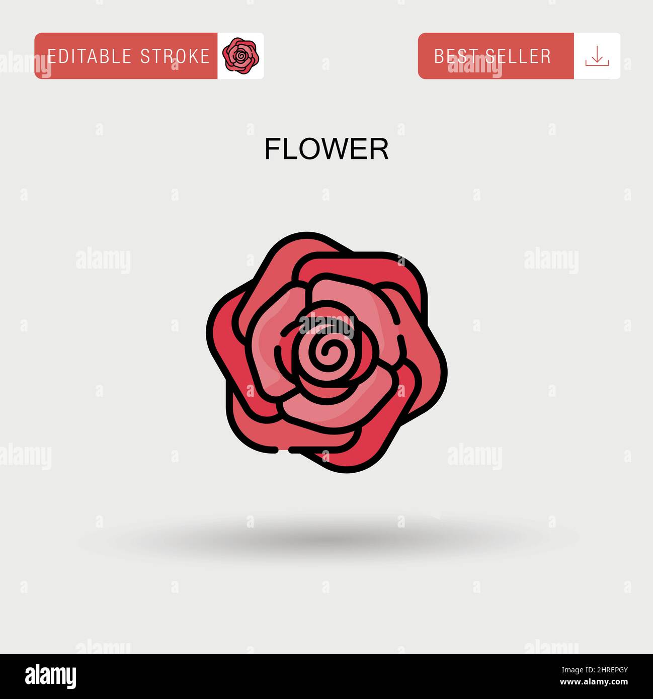 Flower Simple vector icon Stock Vector Image & Art - Alamy