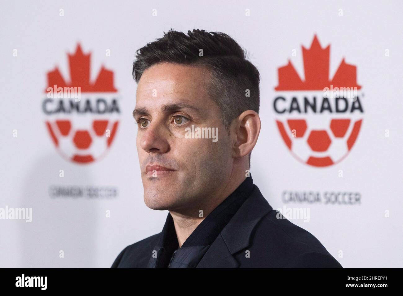 Canada men's national soccer team newly-announced coach John Herdman speaks at a press ...