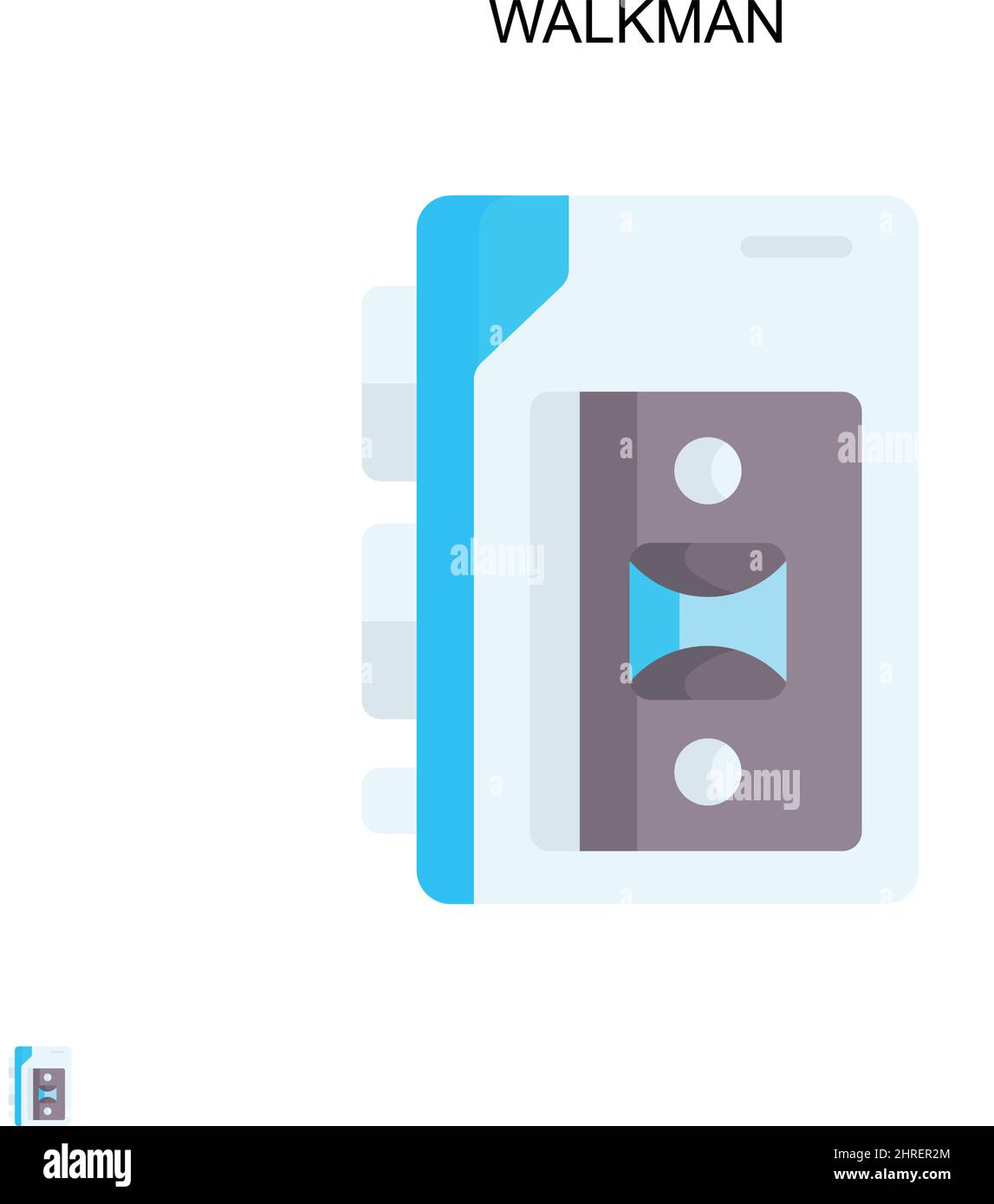 Walkman Simple vector icon. Illustration symbol design template for web ...