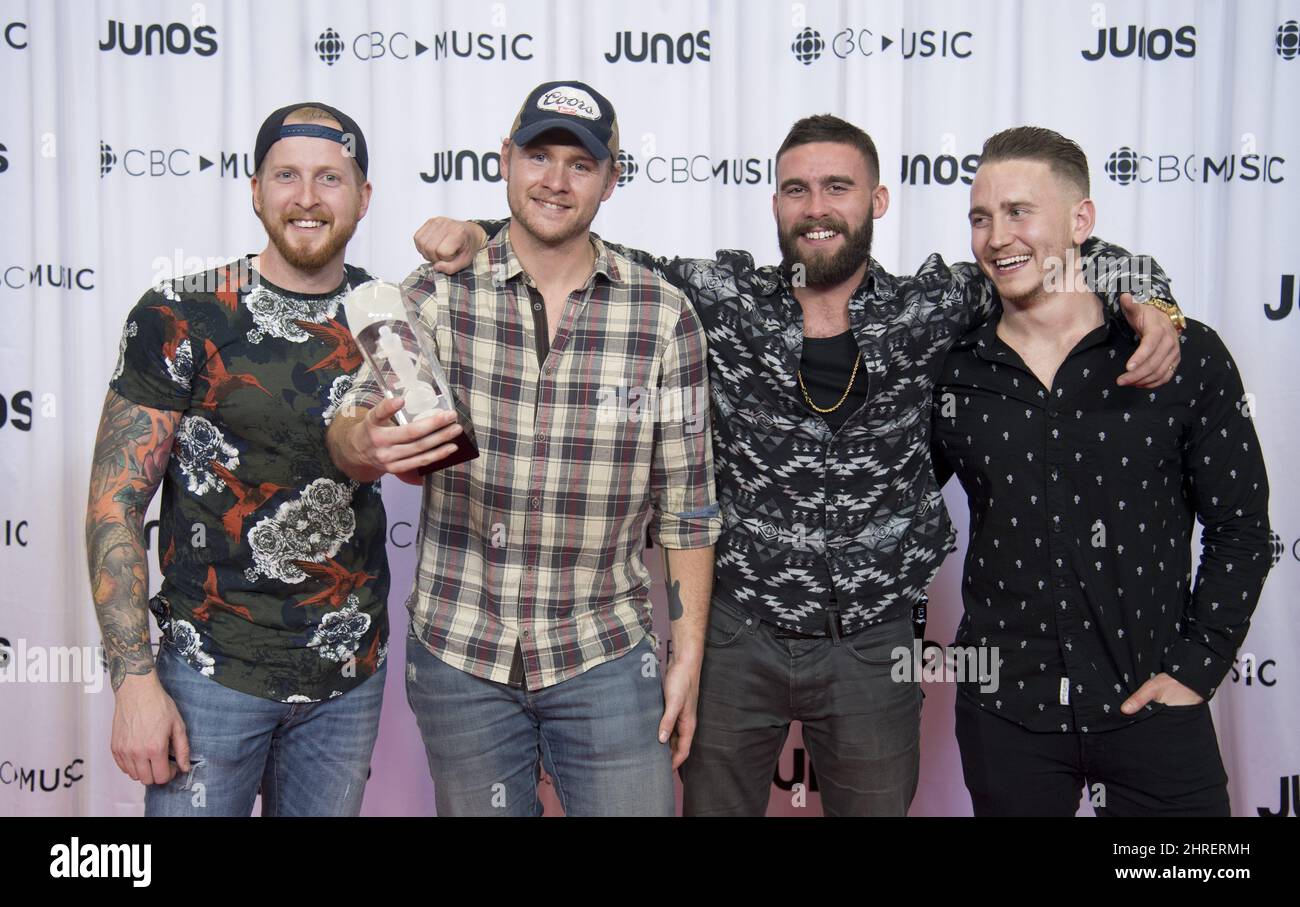 The James Barker Band celebrate their Juno for Country Album of the ...