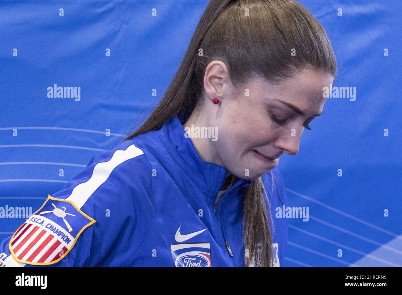 United States skip Jamie Sinclair reacts to her team's loss to Russia ...