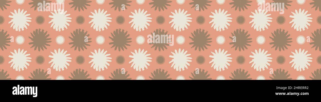 Gender neutral sunshine seamless vector border. Simple whimsical ...