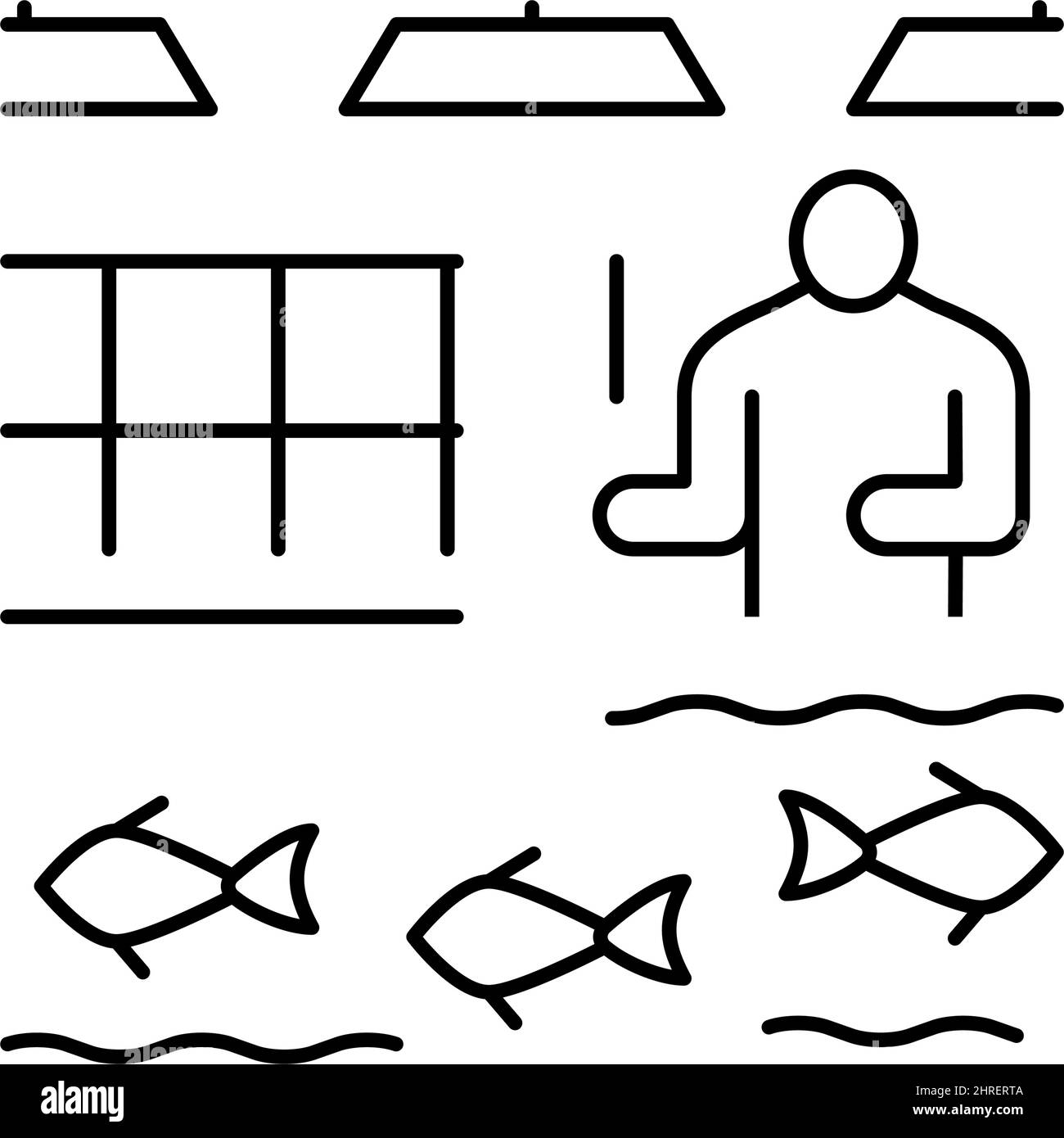hatcheries salmon line icon vector illustration Stock Vector Image ...