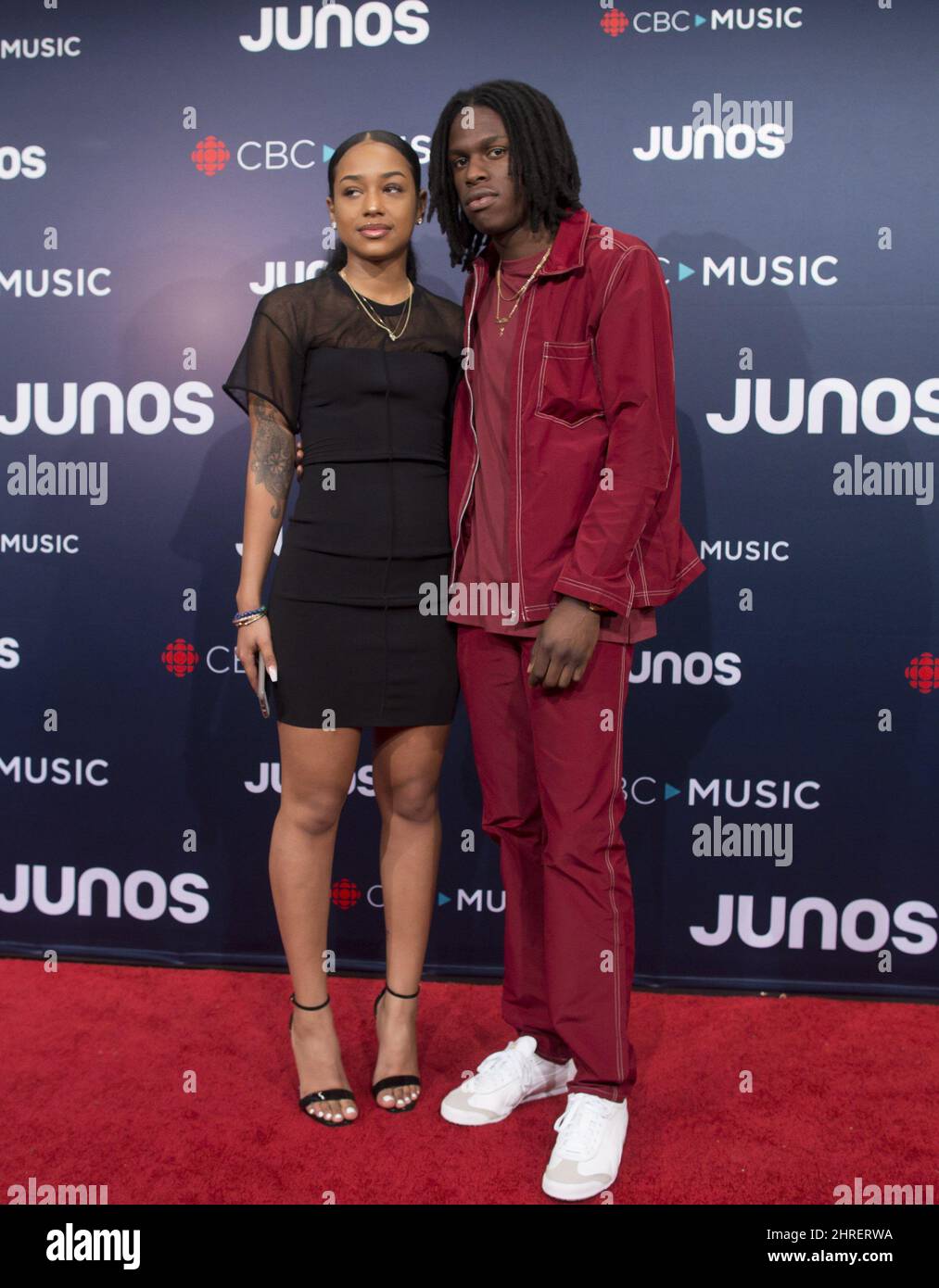 Daniel Caesar arrives on the red carpet at the Juno Awards in Vancouver ...