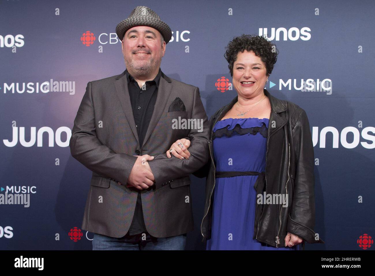 Matt Sobb, of Monkeyjunk, arrives on the red carpet at the Juno Awards ...