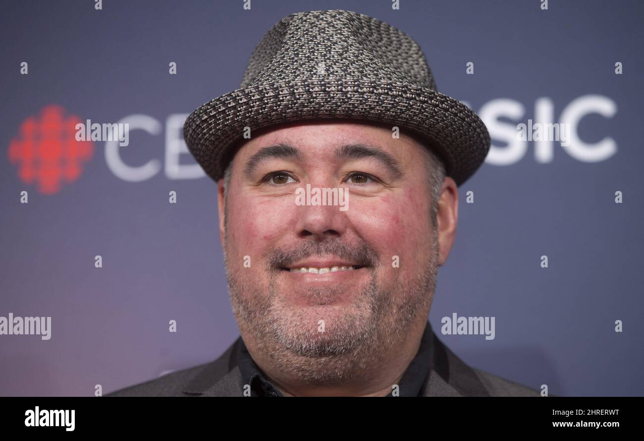 Matt Sobb, of Monkeyjunk, arrives on the red carpet at the Juno Awards ...