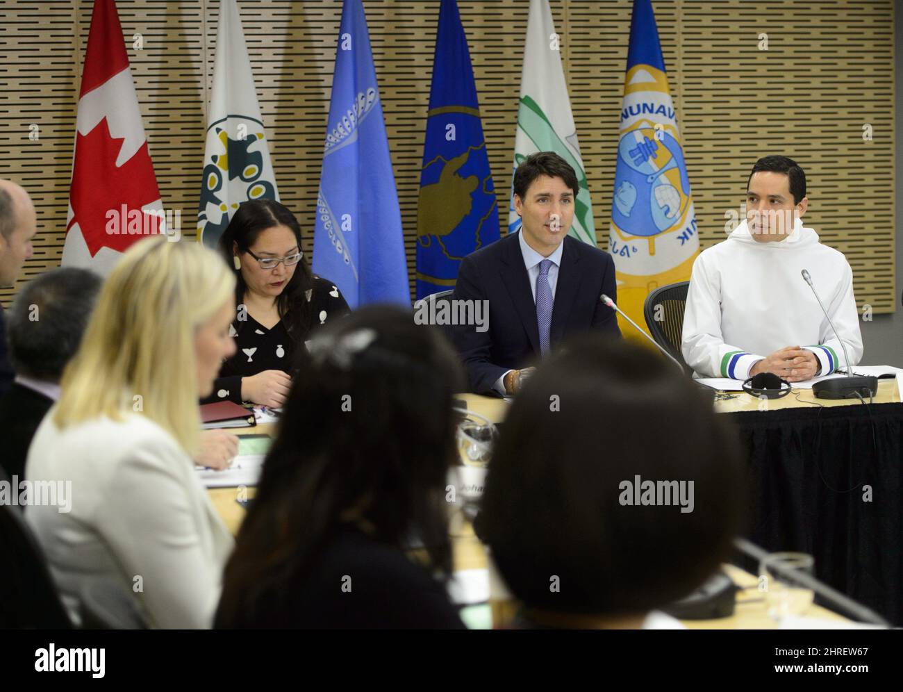 Prime Minister Justin Trudeau participates in the Inuit-Crown ...