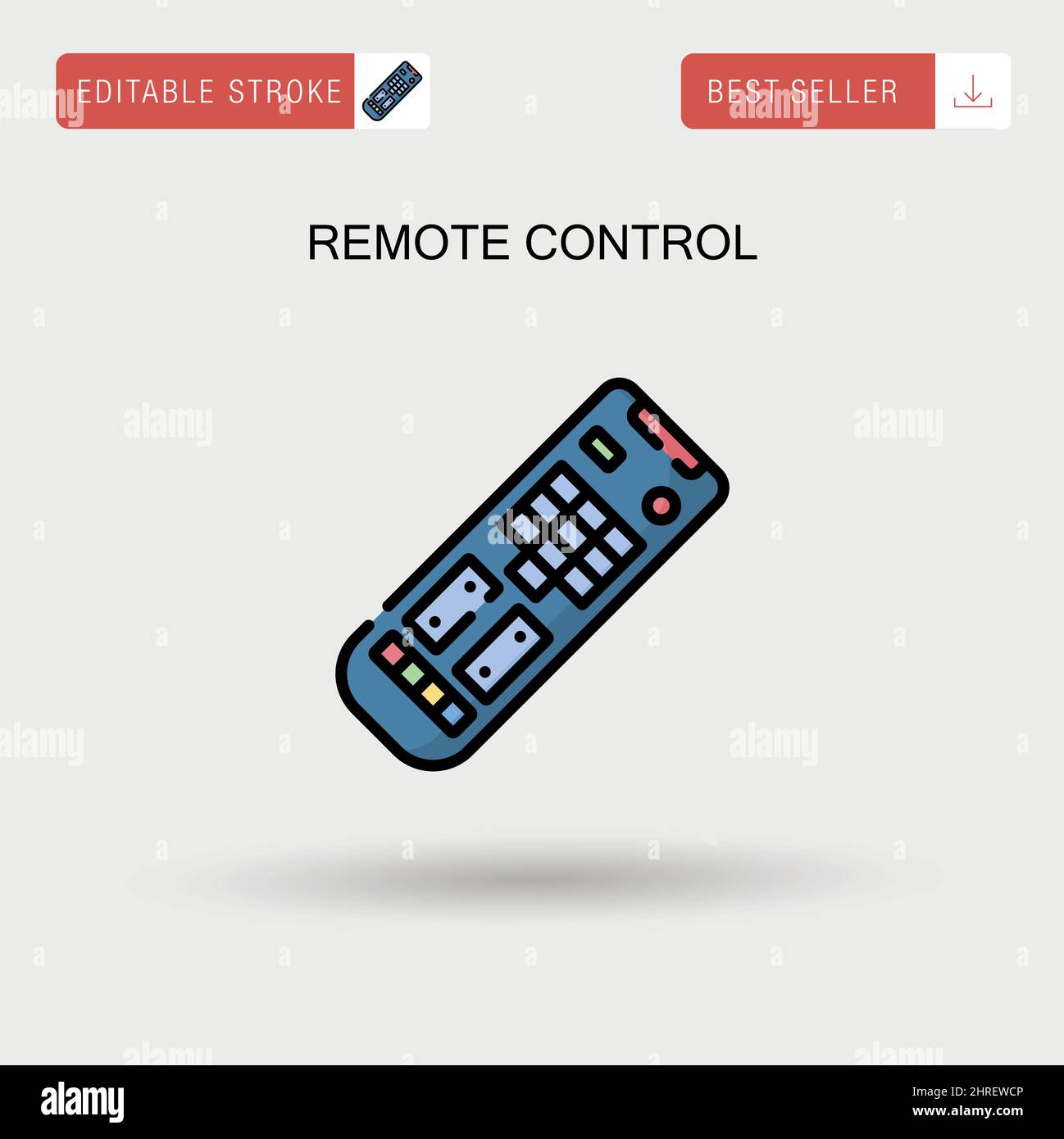 Remote control Simple vector icon Stock Vector Image & Art - Alamy