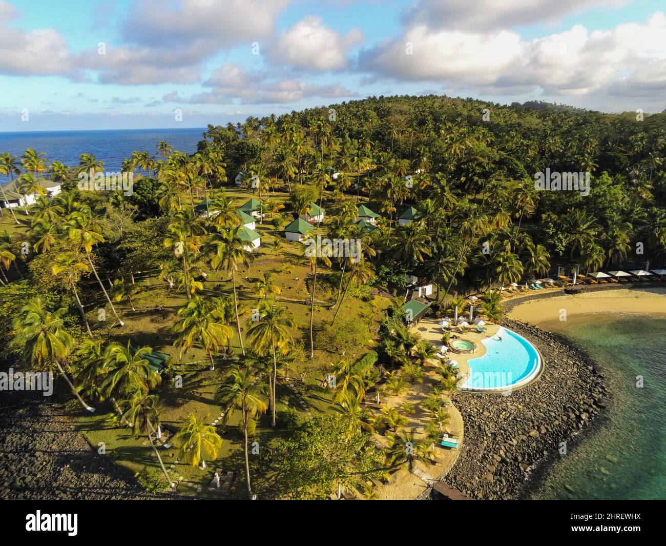 Aerial shot of a sea on a sunny day in summer Stock Photo - Alamy