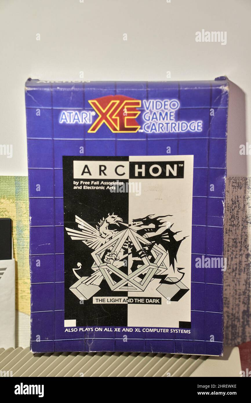 Old Atari Archon video game in a box in the toy museum Stock Photo - Alamy
