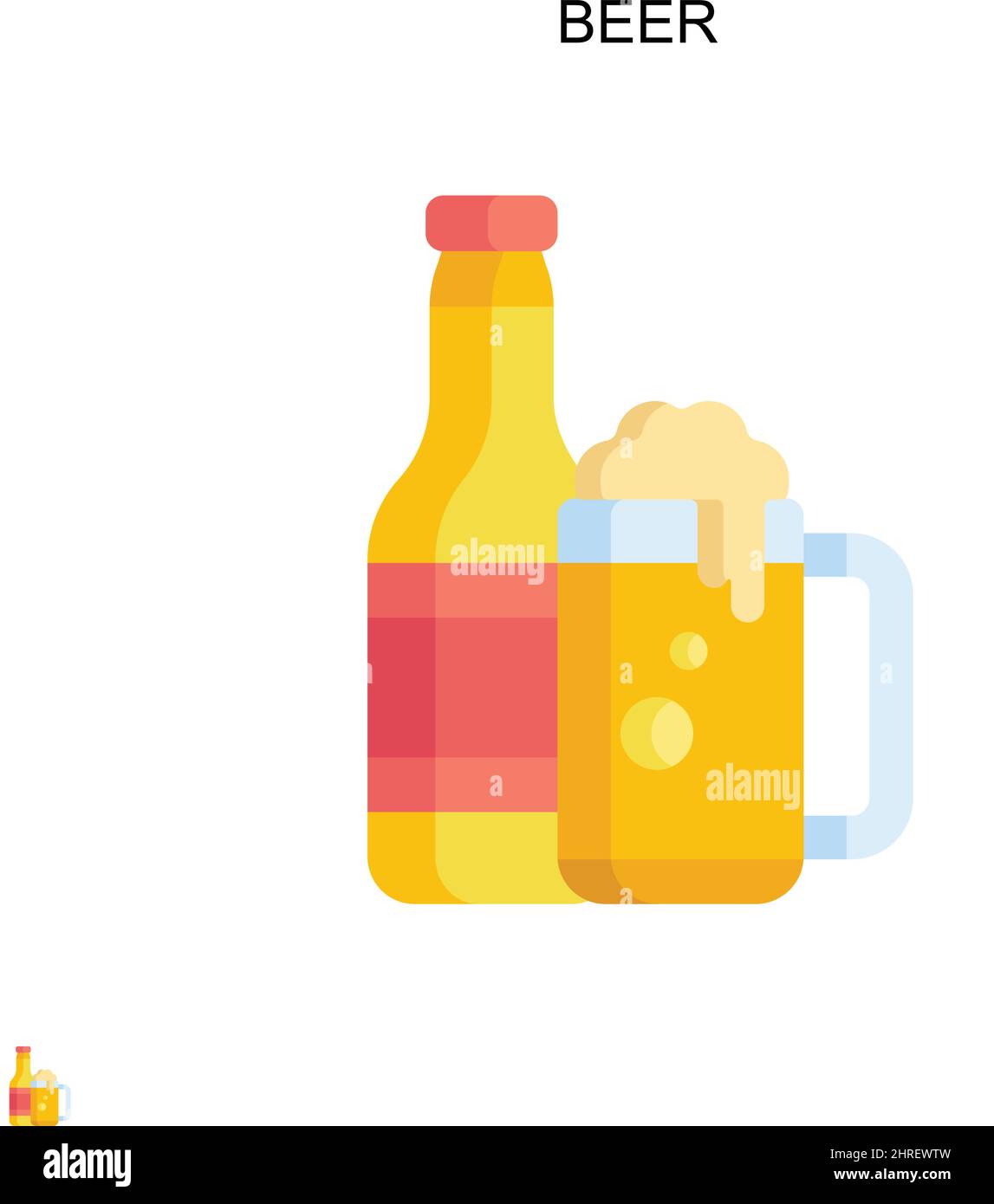 Beer Simple vector icon. Illustration symbol design template for web ...