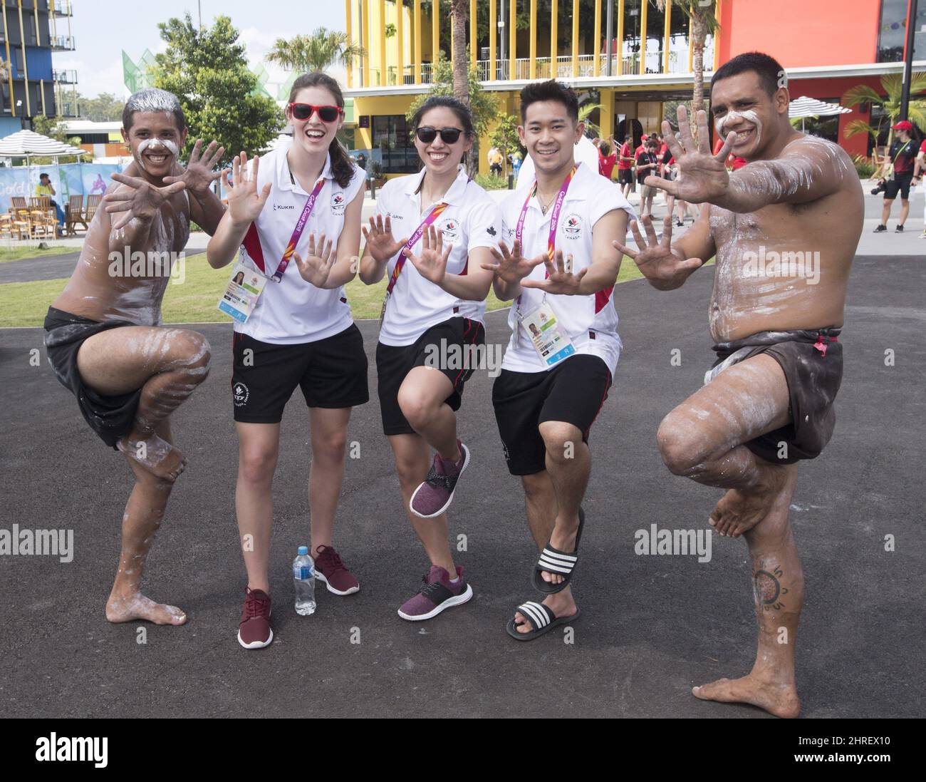 Team Canada athletes Rachel Honderich, left, Kristen Tsai, and Nyl ...