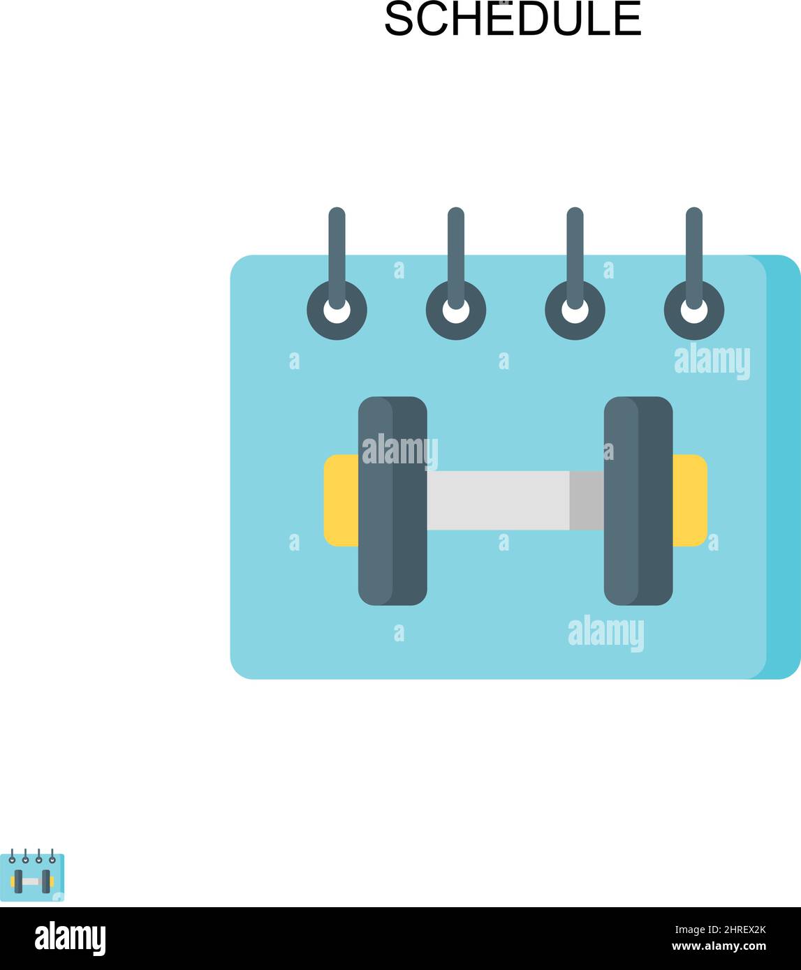 Schedule Simple vector icon. Illustration symbol design template for ...