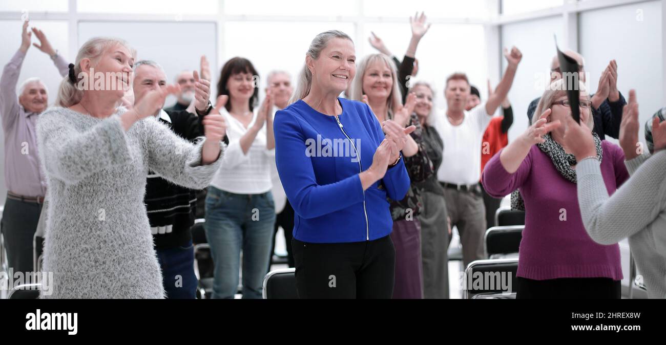 Audience Applaud Clapping Happiness Appreciation Training Concept Stock ...