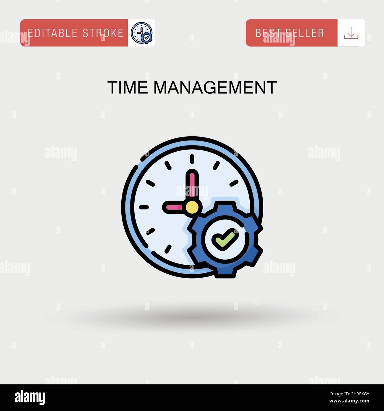 Time management Simple vector icon Stock Vector Image & Art - Alamy