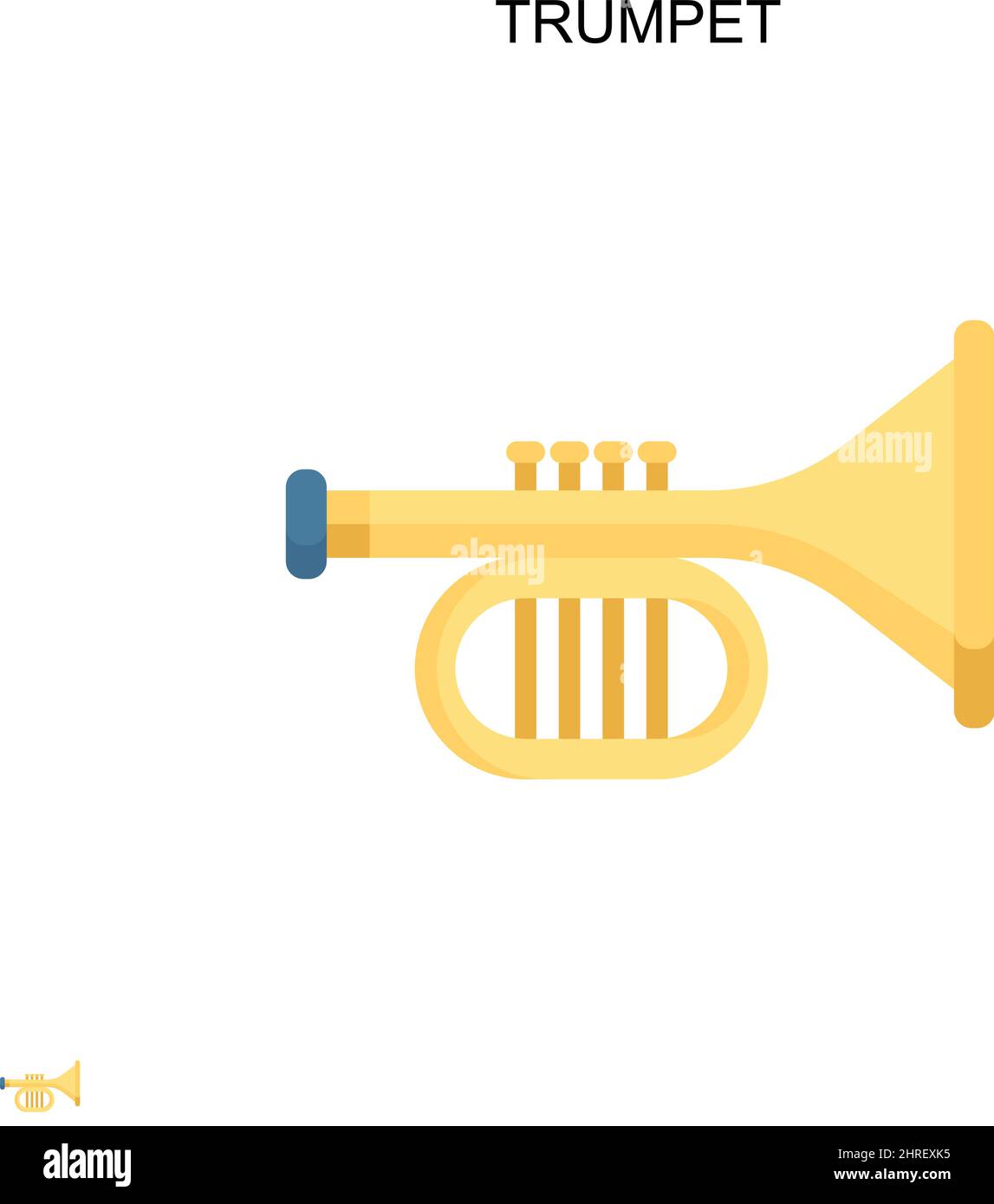 Trumpet Simple vector icon. Illustration symbol design template for web ...
